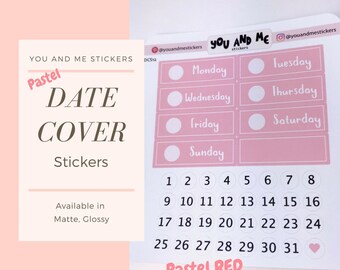 Date stickers | Etsy