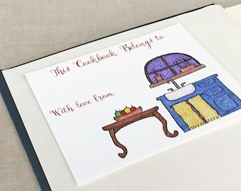 Cookbook label | Etsy