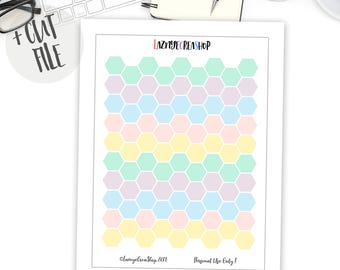 Hexagon stickers | Etsy