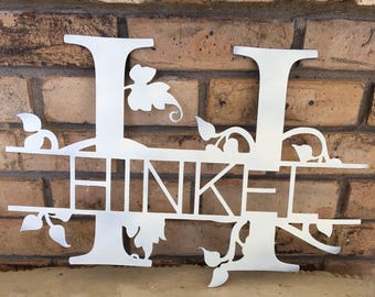 Metal name sign | Etsy