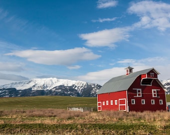 Red barn | Etsy