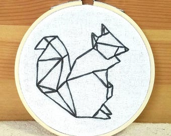 Embroidered squirrel | Etsy