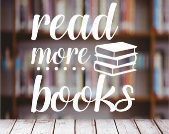 Library wall decal | Etsy