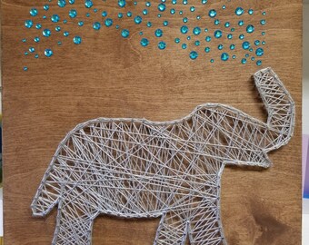 Elephant string art | Etsy