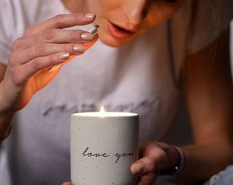 Candles with message | Etsy