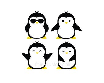 Penguin wall decals | Etsy