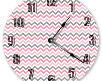 Chevron wall clock | Etsy