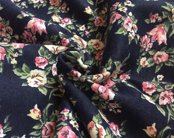 Floral knit fabric | Etsy