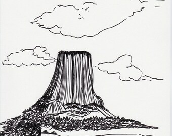 Devils tower | Etsy