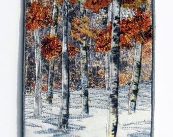 Birch tree quilt | Etsy