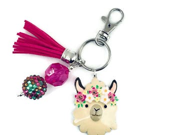 Llama keychain | Etsy