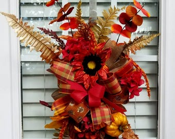 Fall door swag | Etsy