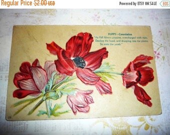 Antique poppy print | Etsy
