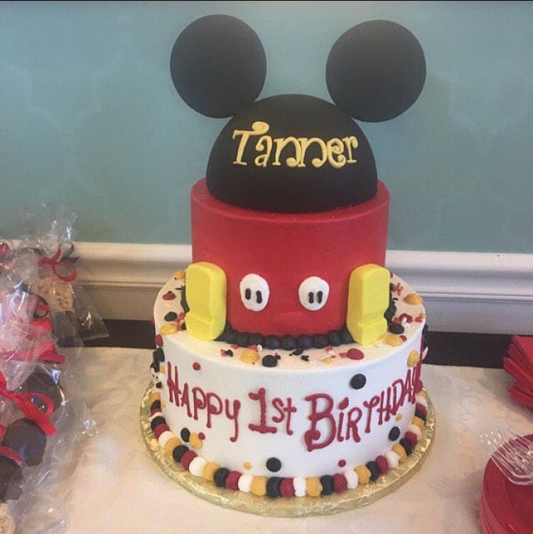 Fondant Mickey Mouse Inspired Cake Topper