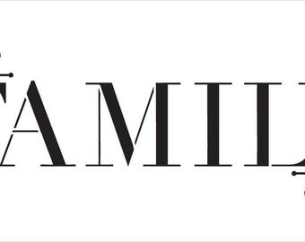 Family stencil | Etsy