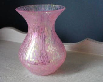 Pink glass vase | Etsy