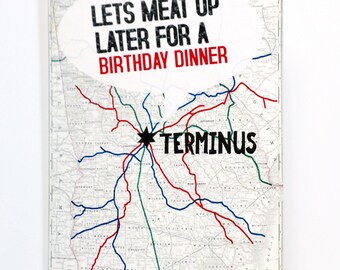 Walking dead card | Etsy