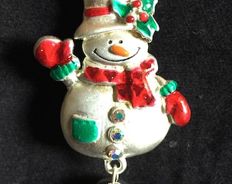 Snowman Brooch Snowman Pin Christmas Pin Christmas Brooch