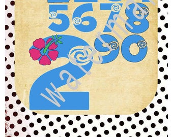 Moana numbers | Etsy