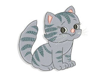Cat embroidery | Etsy