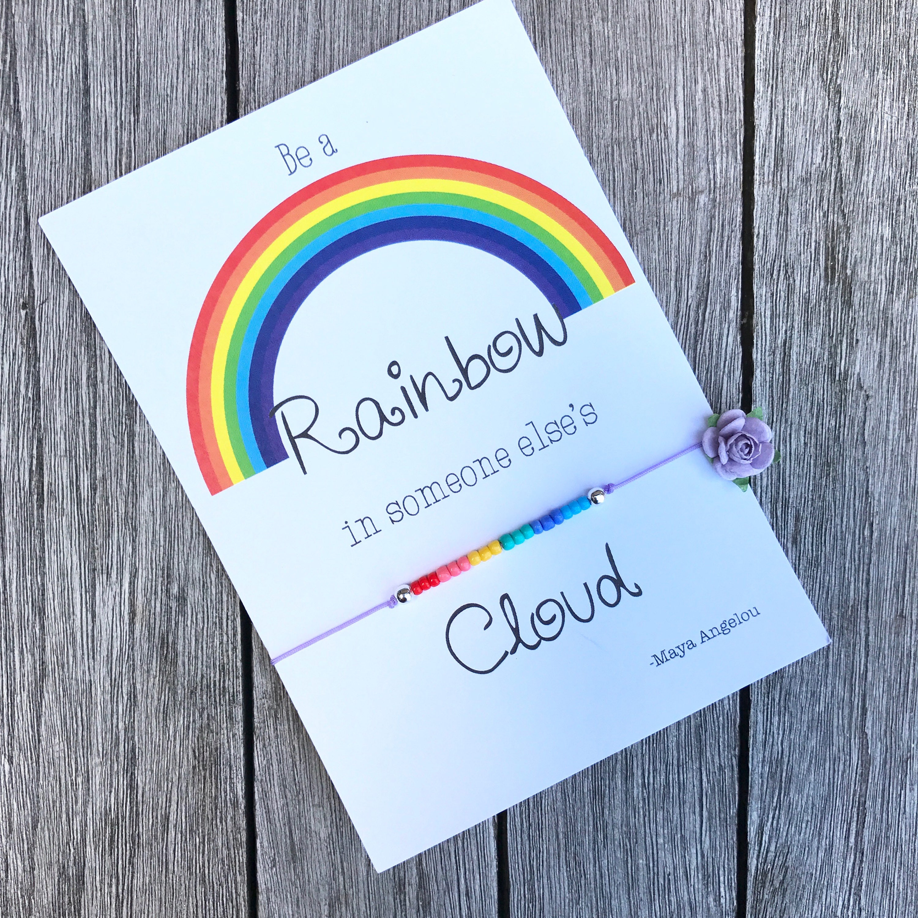 Rainbow bracelet Rainbow Friendship bracelet String