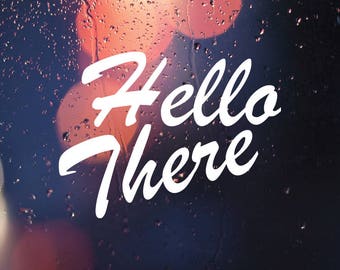 Hello Door Decal Vinyl Decal Vinyl Hello Decal Greeting Decal