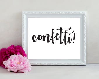 Confetti sign | Etsy