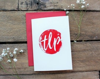 Embossed Monogrammed Note Card