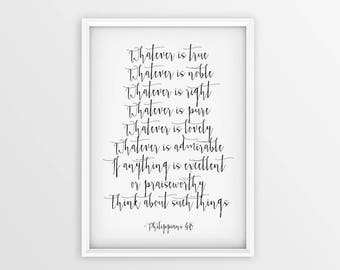 Whatever is true | Etsy