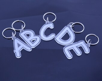 Letter keyring | Etsy