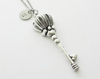 Crown key necklace | Etsy