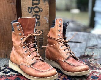 Vintage work boots | Etsy