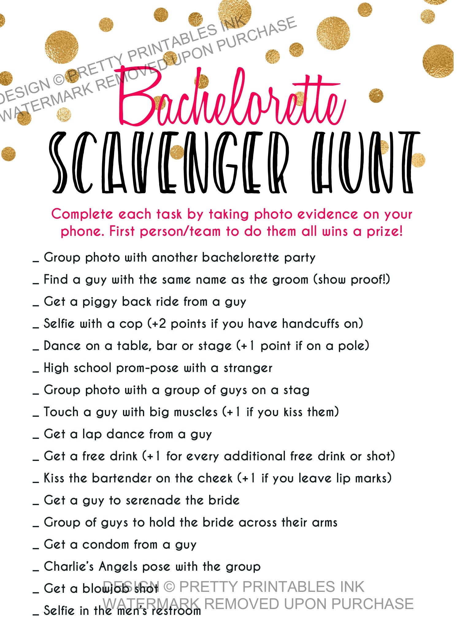 Printable Beach Scavenger Hunt