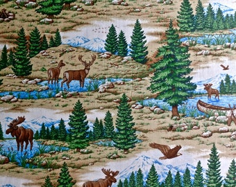 Moose fabric | Etsy