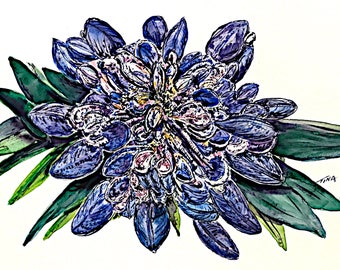 Bluebonnet painting | Etsy