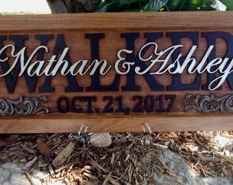 Wooden name carving | Etsy