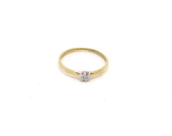 Tiny diamond ring | Etsy