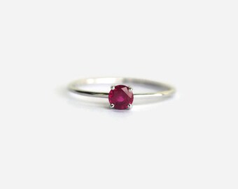 Ruby gold ring | Etsy