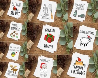 Pun christmas card | Etsy