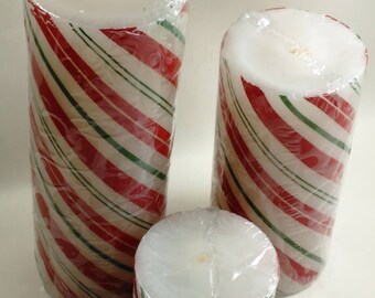 Candy cane candle | Etsy