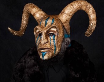 Horned mask | Etsy