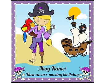 Pirate birthday card | Etsy