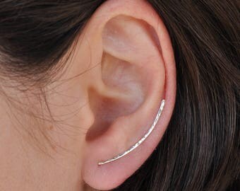 Ear Climbers Earrings x2 Ear Climber Gold Ear Pins Climber