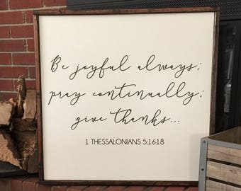 Bible Verse Wall Art Be Joyful Always Pray Continually Give