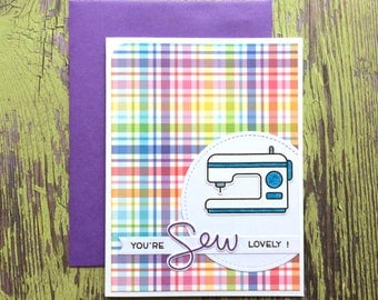 Sewing birthday card | Etsy