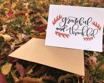 Thankful card | Etsy