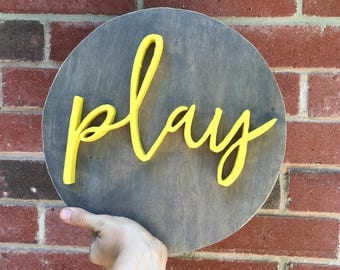 Play sign | Etsy