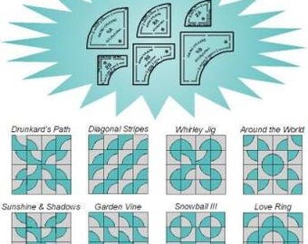 Squircle Quilt Block Templates Drunkard's Path Variation