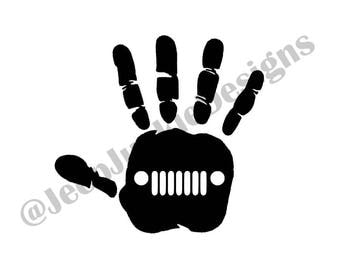 Jeep hand sticker | Etsy