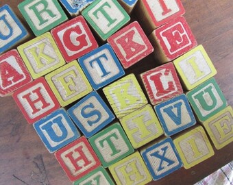 Wooden letter blocks | Etsy